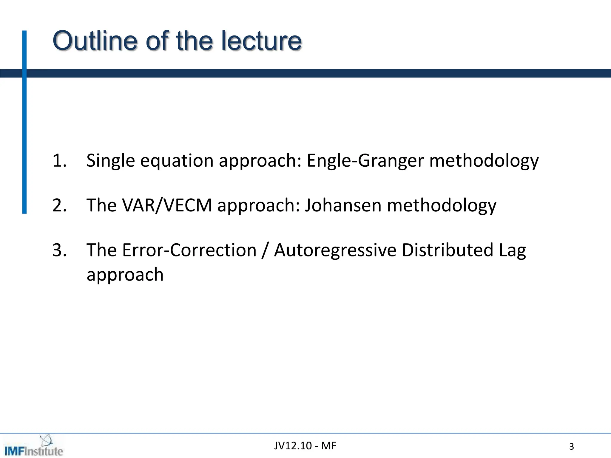L-8 VECM Formulation, Hypothesis Testing, and Forecasting - KH.pptx ...