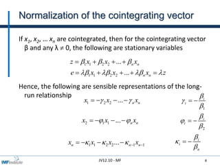 L-8 VECM Formulation, Hypothesis Testing, and Forecasting - KH.pptx ...