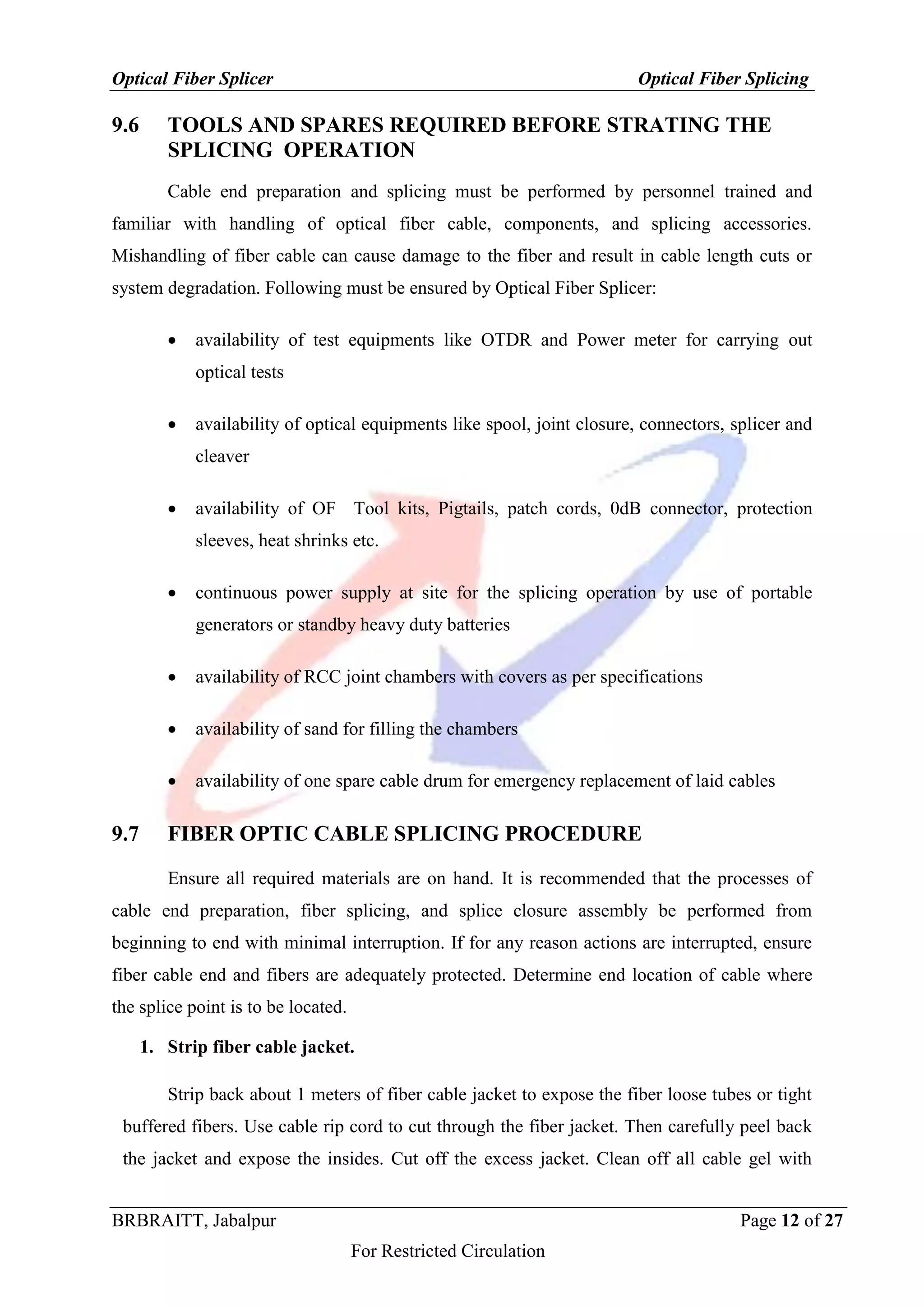 Splicing of optical fiber | PDF