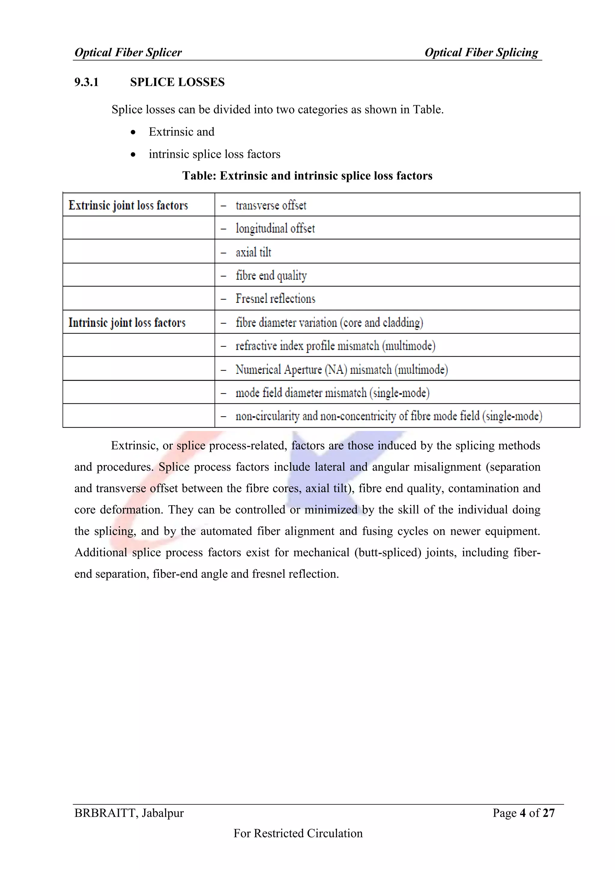 Splicing of optical fiber | PDF