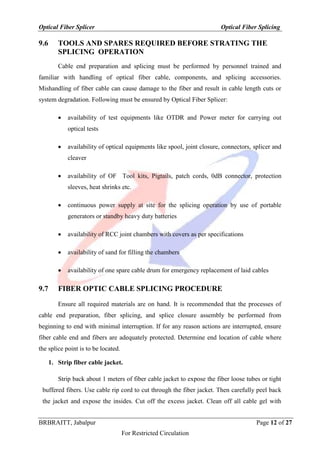 Splicing of optical fiber | PDF
