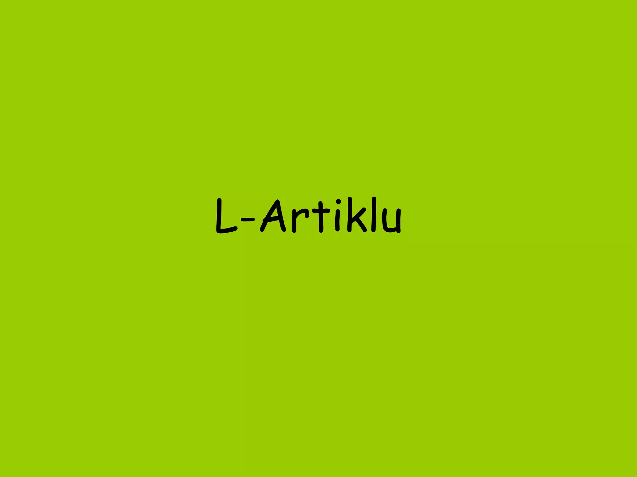 L-Artiklu | PPT