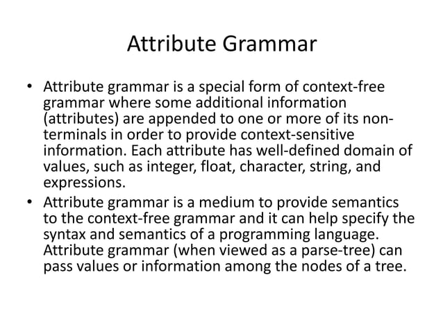 L attribute in compiler design | PPTX | Programming Languages | Computing