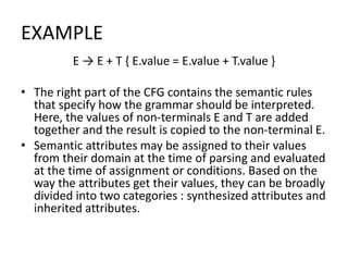 L attribute in compiler design | PPTX