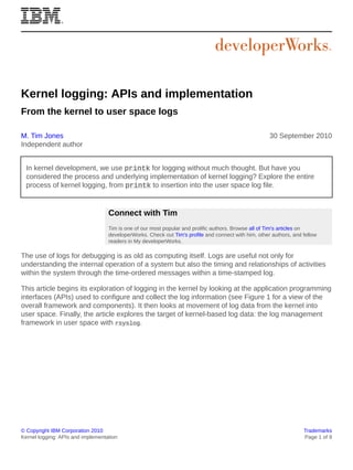 L kernel-logging-apis-pdf | PDF