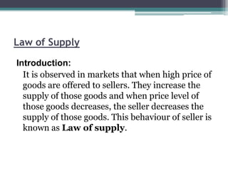 Law of.Supply | PPT