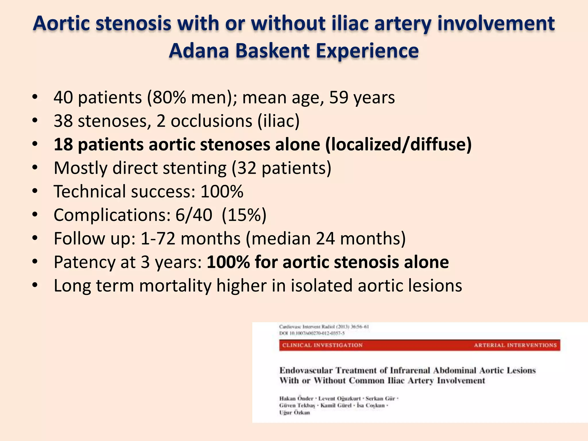 AORTO-ILIAC INTERVENTIONS | PPTX
