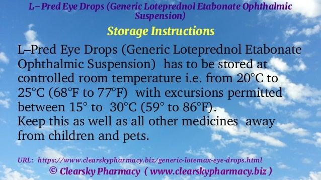 L–Pred Eye Drops (Generic Loteprednol Etabonate Ophthalmic Suspension ...