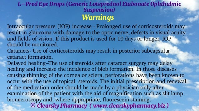 L–Pred Eye Drops (Generic Loteprednol Etabonate Ophthalmic Suspension ...