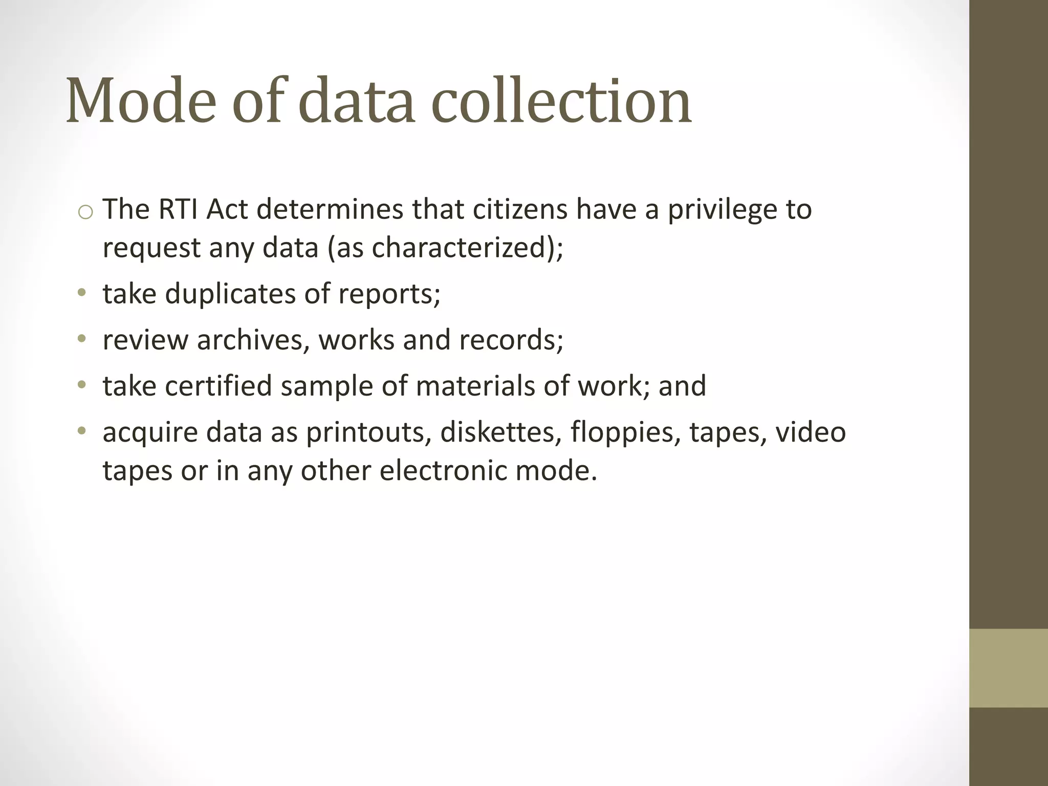 Right to Information Act(RTI) | PPTX