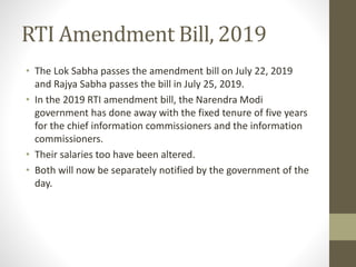 Right to Information Act(RTI) | PPTX