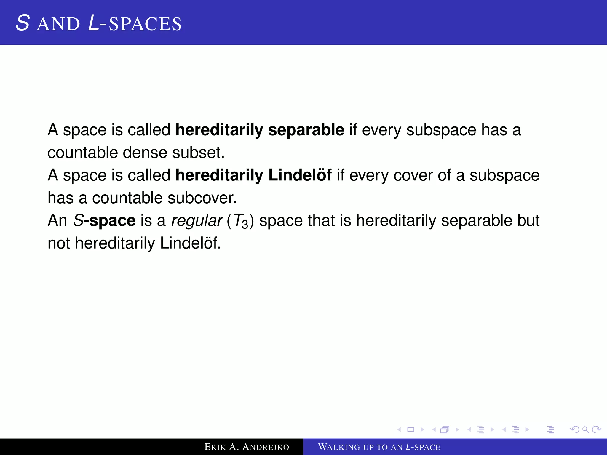 L Space In ZFC | PDF