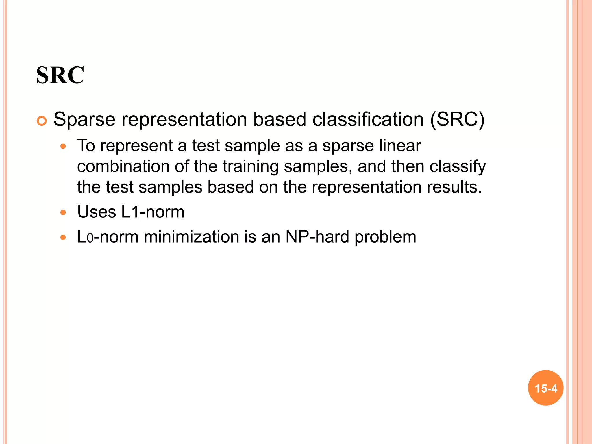 L0 norm sparse representation based on modified genetic algorithm | PPTX