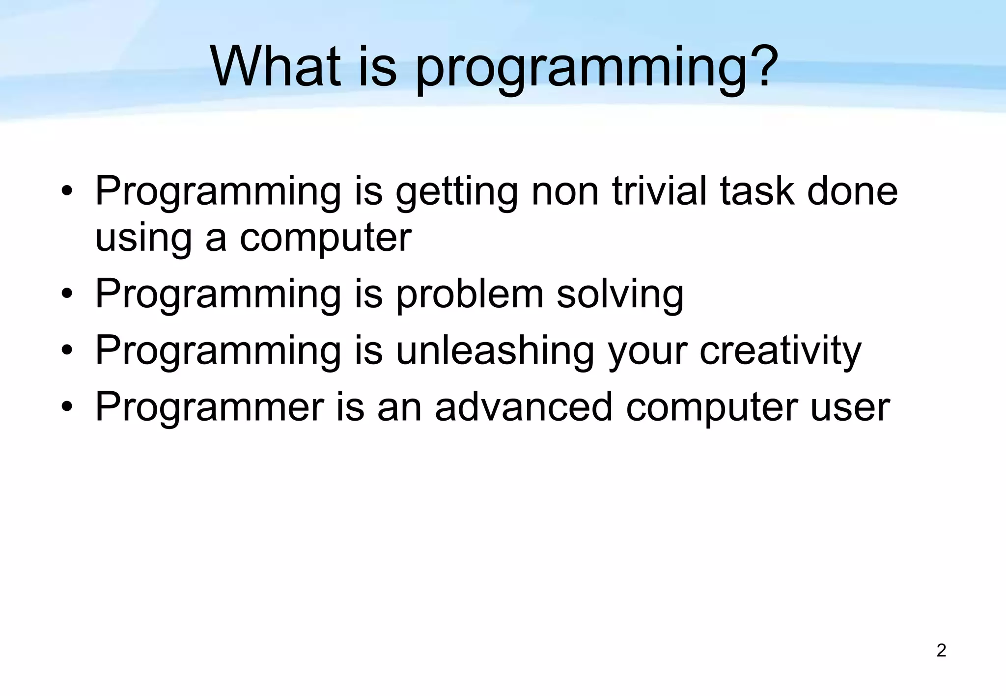 L 00 introduction to programming | PPT