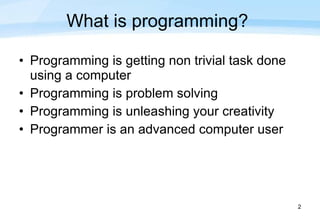 L 00 introduction to programming | PPT