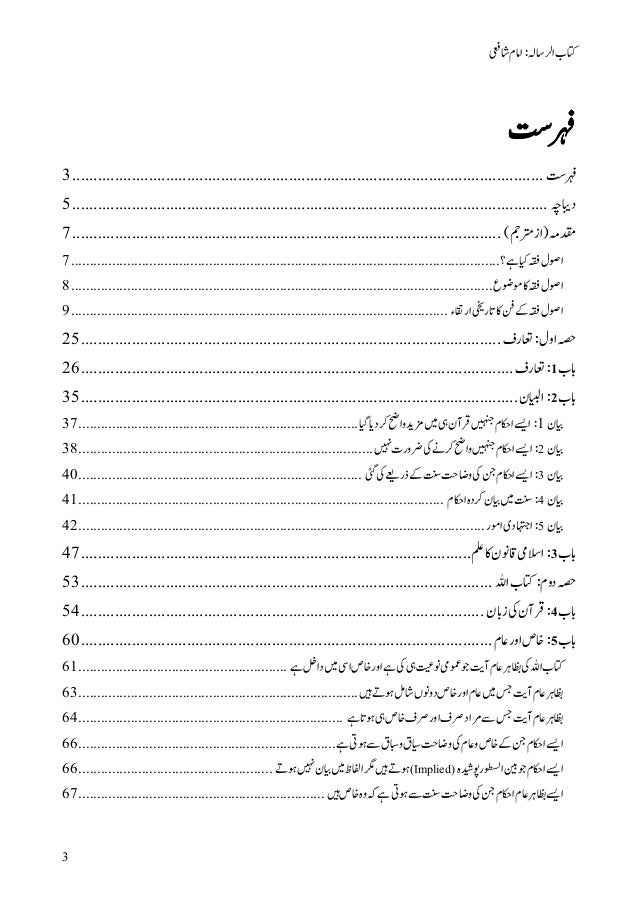 Al-Risala in urdu by Imam Sha'fi R.A
