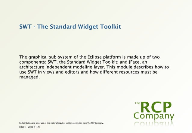 L0018 - SWT - The Standard Widget Toolkit | KEY