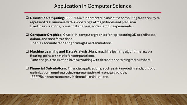 IEEE 754 FLOATING-POINT FORMAT AND ITS APPLICATION | PDF