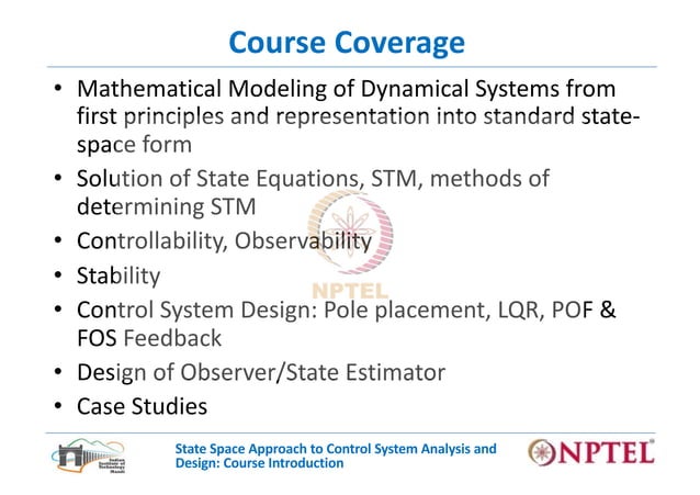 Course Introduction State Space Analysispdf Free Download