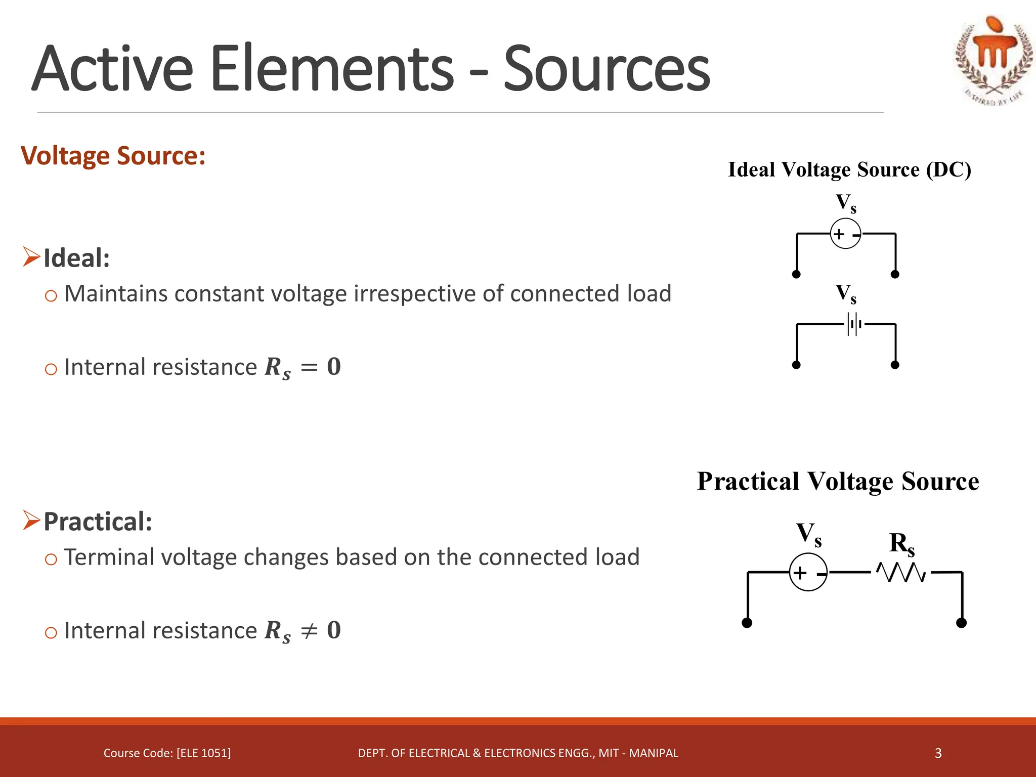 Basic Electric Theory Circuit Elements Pptx