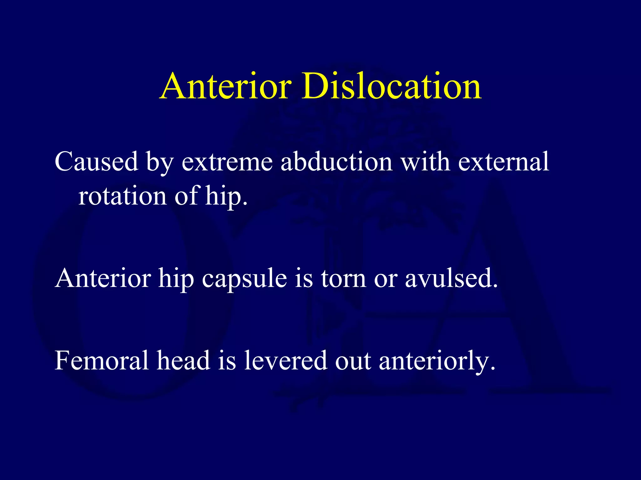 L01 hip dislocation, pipkin | PPT