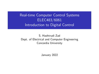 L01-Intro-Digital-Control of ELEC6061 concordia | PPT