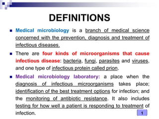 Medical Microbiology Laboratory (introduction & terminology) | PDF