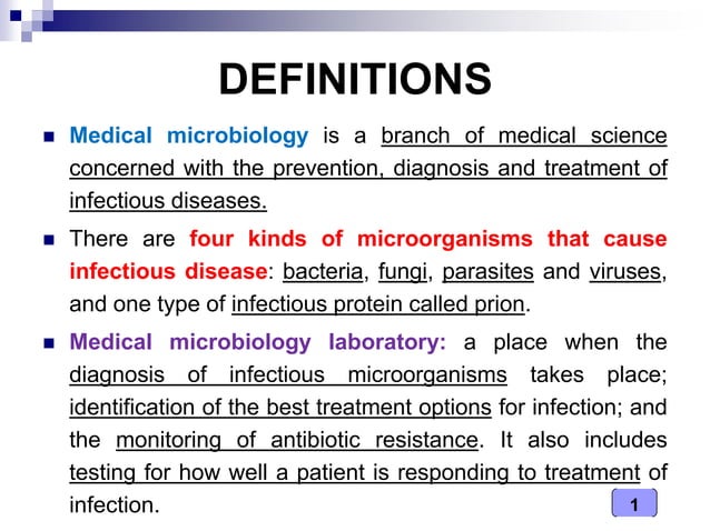 Medical Microbiology Laboratory (introduction & terminology) | PDF ...