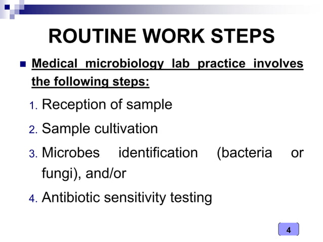 Medical Microbiology Laboratory (introduction & terminology) | PDF ...