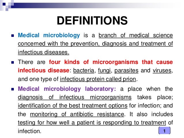 Medical Microbiology Laboratory (introduction & terminology)