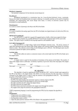 Orientation of Radar Antenna | PDF