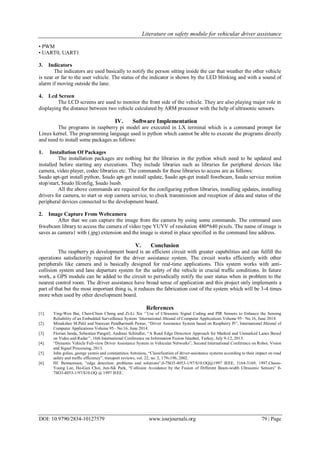 Literature on safety module for vehicular driver assistance | PDF