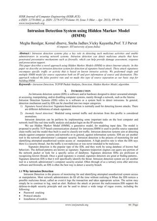 Intrusion Detection System using Hidden Markov Model (HMM) | PDF
