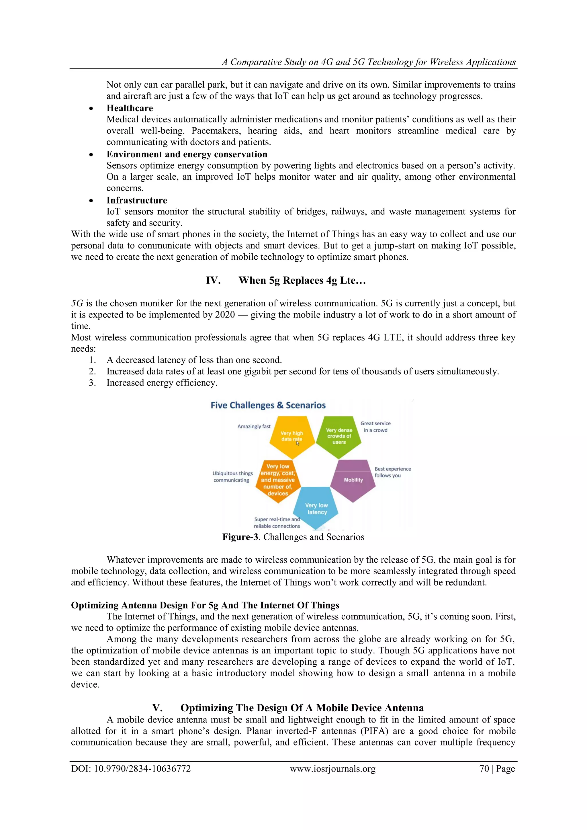 A Comparative Study on 4G and 5G Technology for Wireless Applications | PDF
