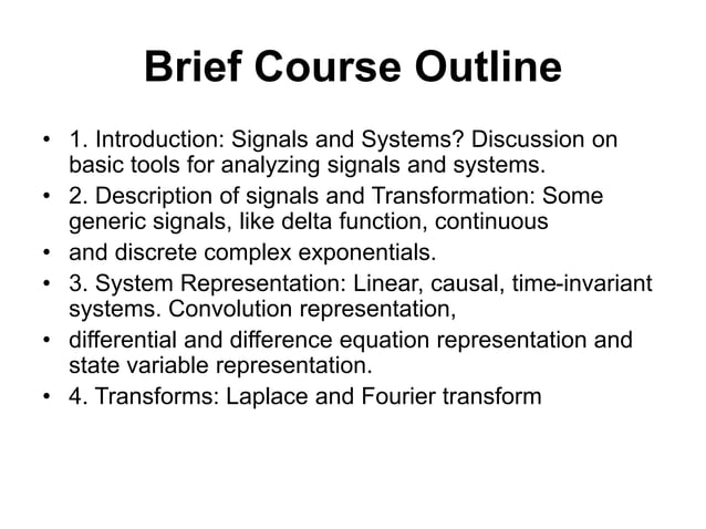 Signals and Systems Lecture 01 Dept. of EE.ppt