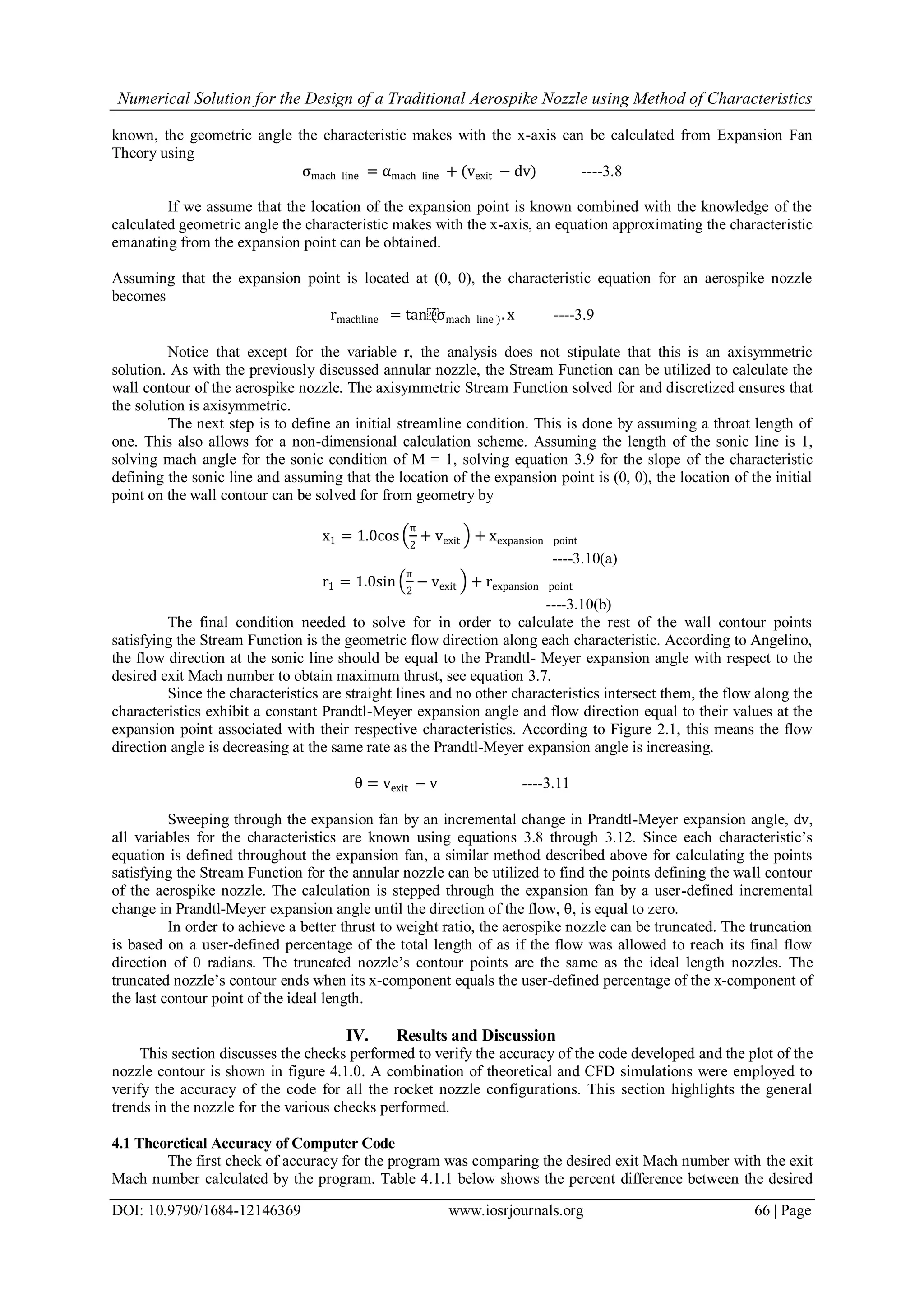 Numerical Solution for the Design of a Traditional Aerospike Nozzle ...