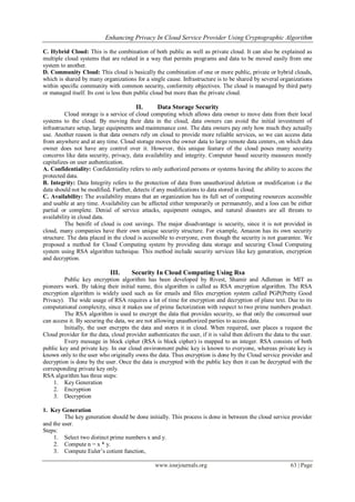 Enhancing Privacy in Cloud Service Provider Using Cryptographic Algorithm | PDF | Cloud ...