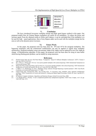 VLSI Implementation of High Speed & Low Power Multiplier in FPGA | PDF
