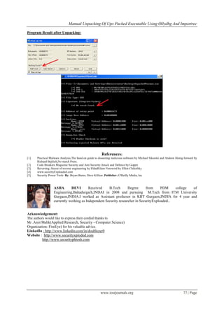 Manual Unpacking Of Upx Packed Executable Using Ollydbg and Importrec | PDF