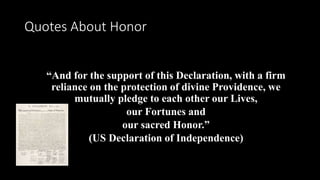 L01 biblical honor | PPTX