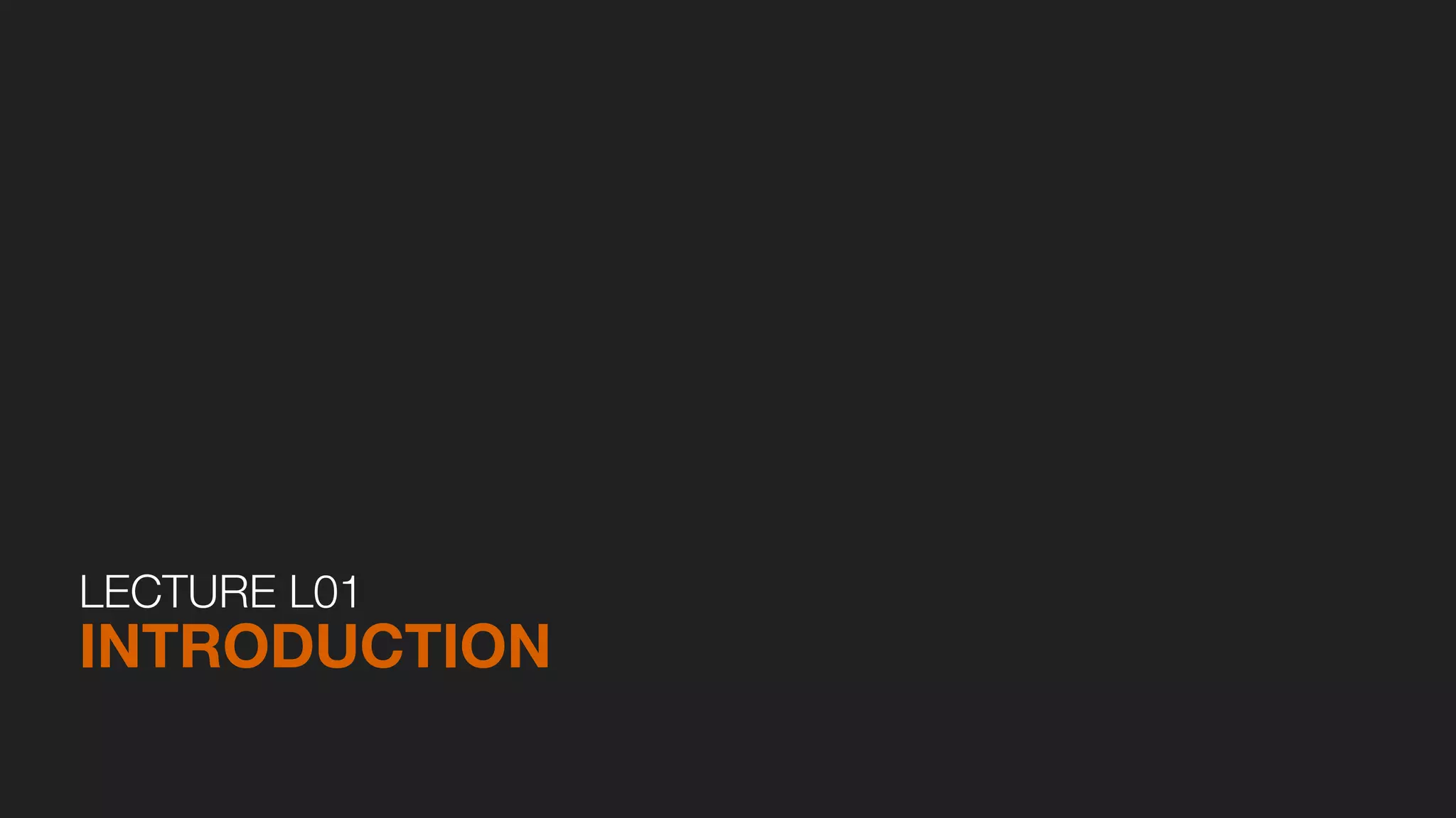 L01 Introduction | PPT