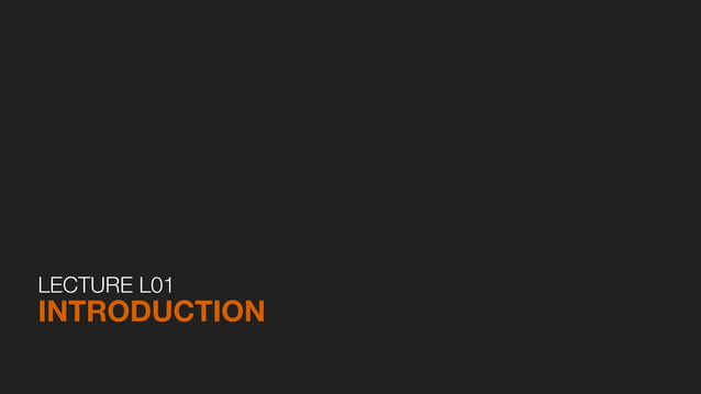 L01 Introduction | PPT