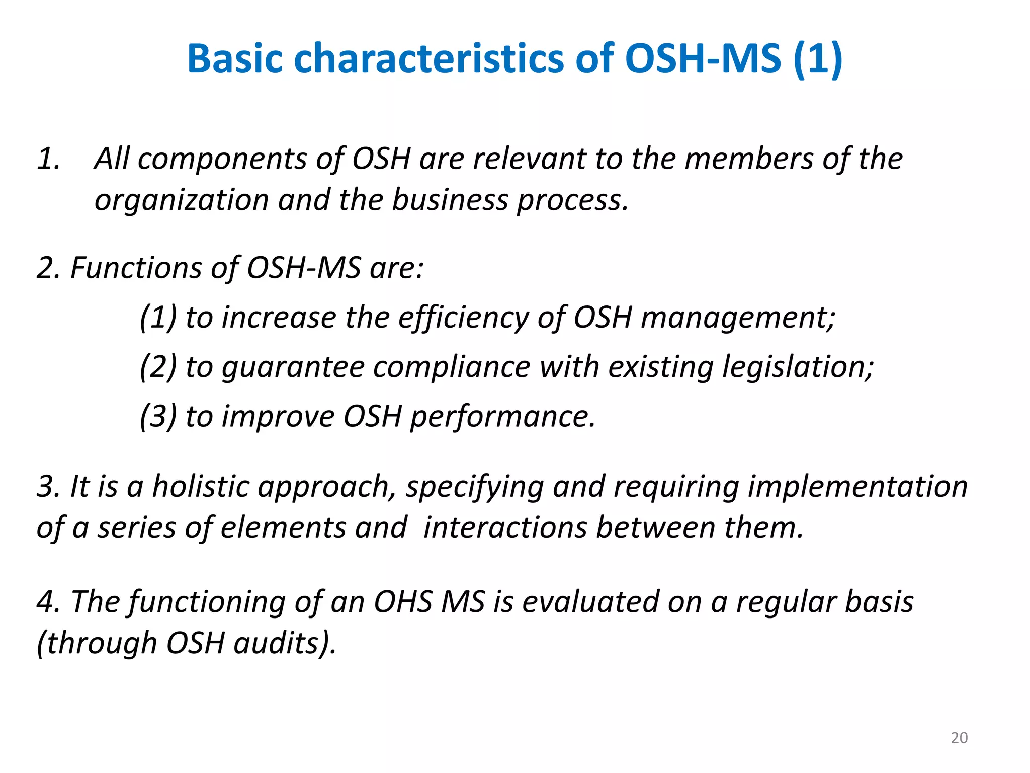 L02-03 Management of Occupational Safety and Health (M-OSH) | PDF ...