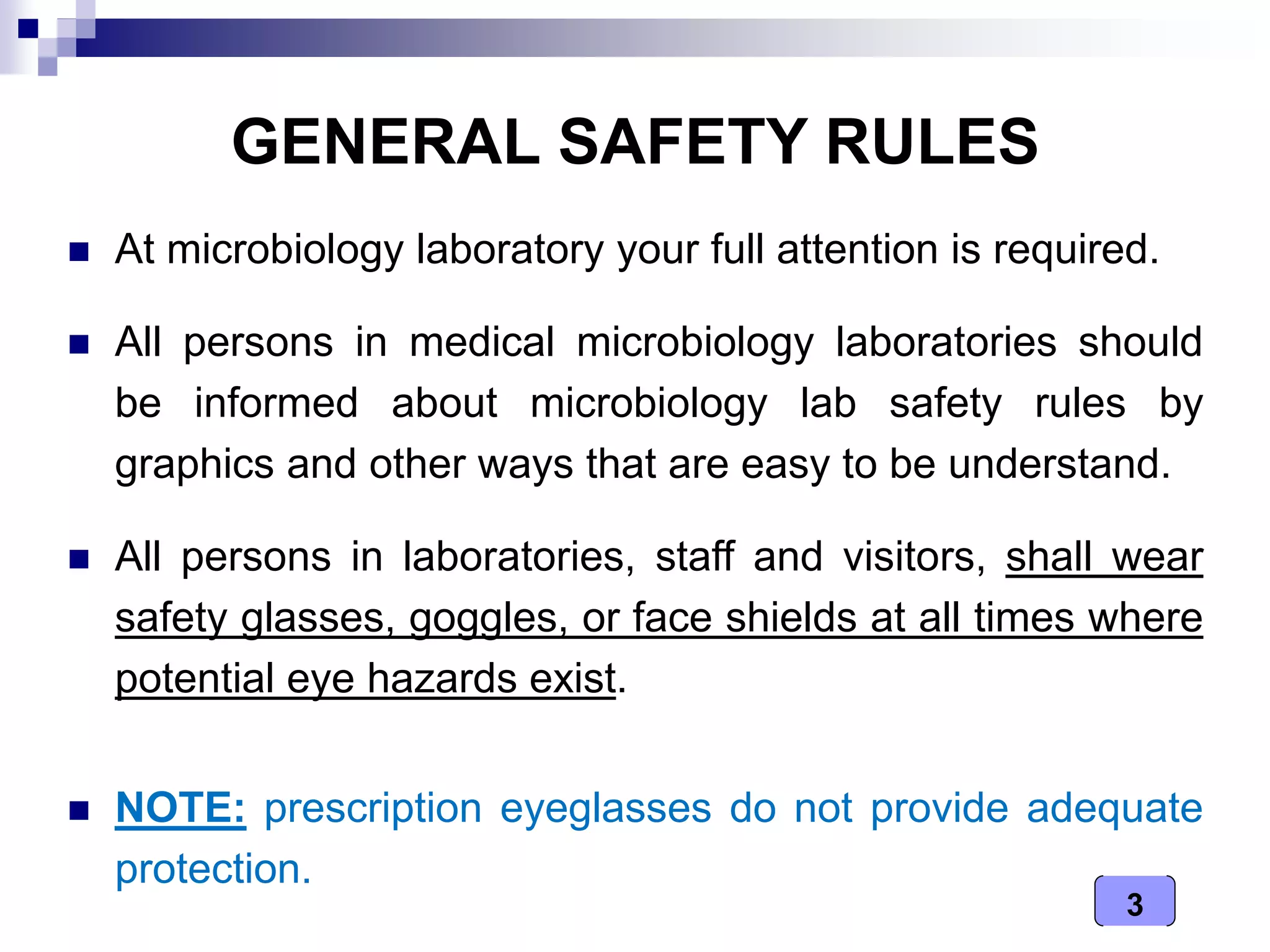 Medical Microbiology Laboratory (occupational safety) | PDF