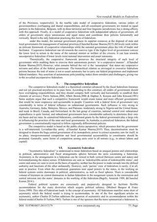 New trends& Models in Federalism | PDF