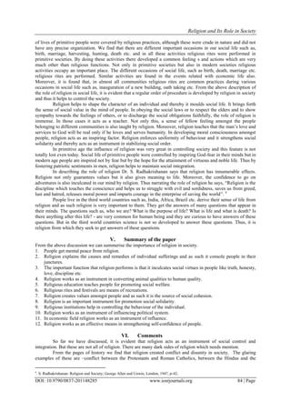 Religion and Its Role in Society | PDF