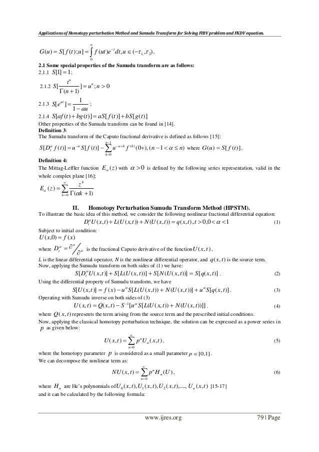 Applications Of Homotopy Perturbation Method And Sumudu Transform For…