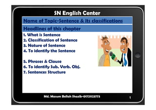 L#02=sentence & its classificatons | PDF