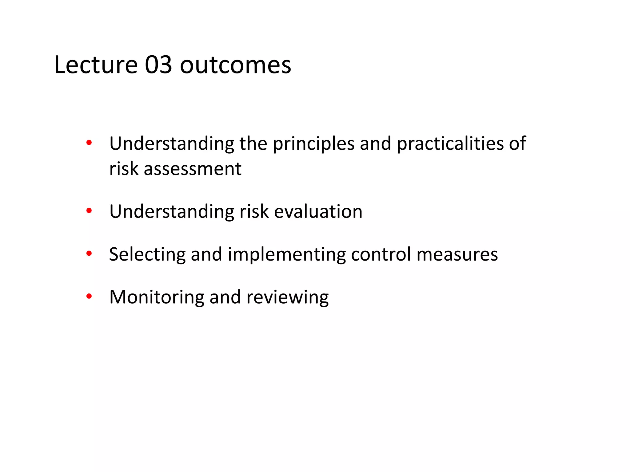 Lecture 02. OSH Risk Assessment | PDF