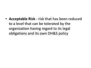 Lecture 02. OSH Risk Assessment | PDF